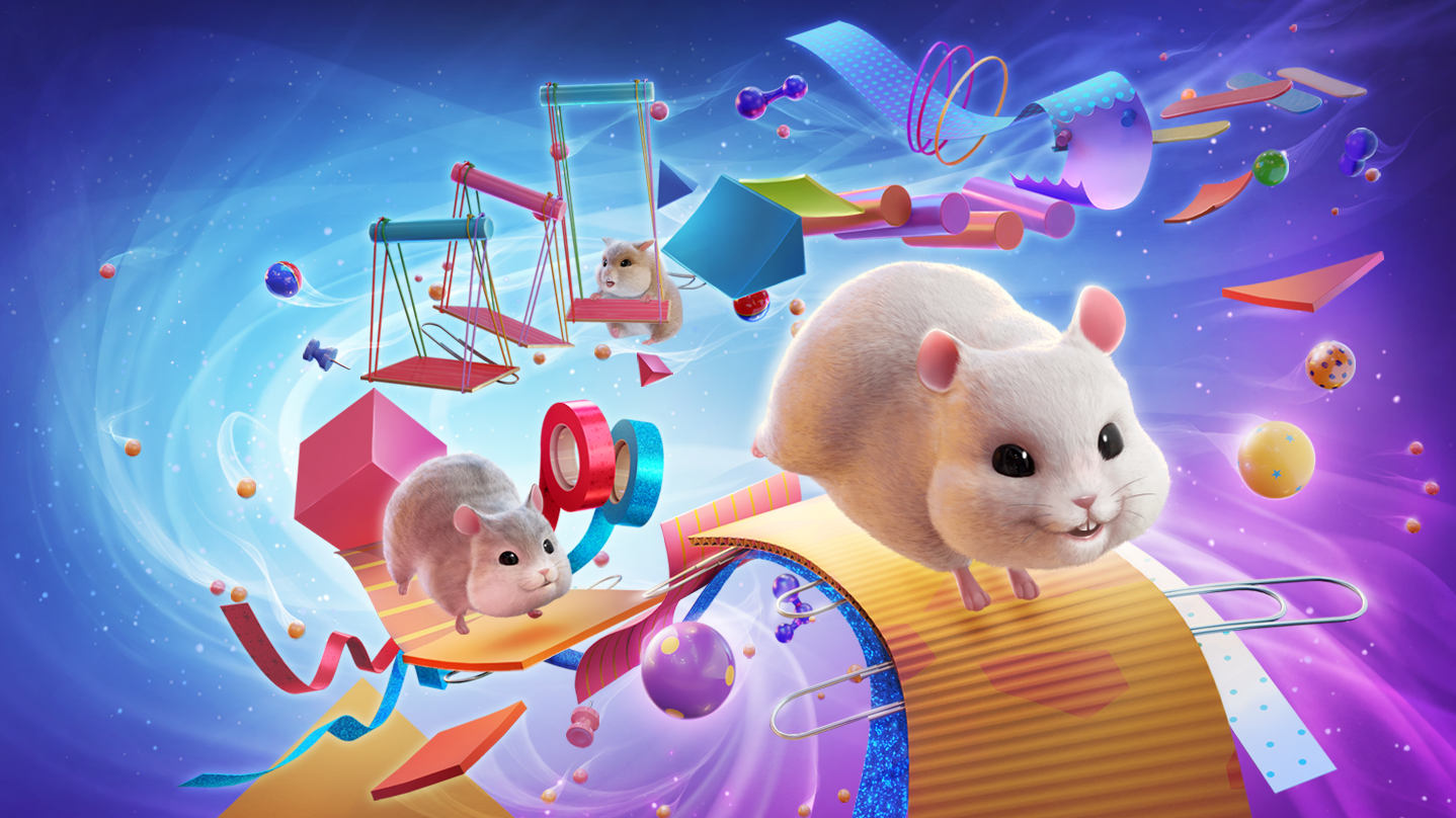 Cute Hamsters Roll Up Steam -- Superpixel