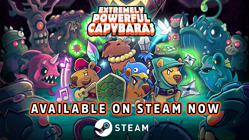 Extremely Powerful Capybaras is Available on Steam Now -- Superpixel